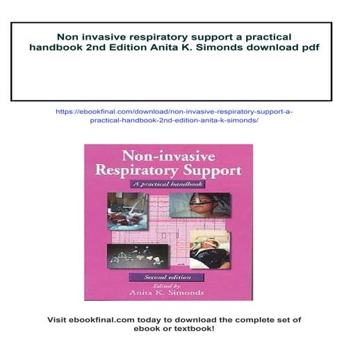 Non invasive respiratory support a practical handbook 2nd Edition Anita ...