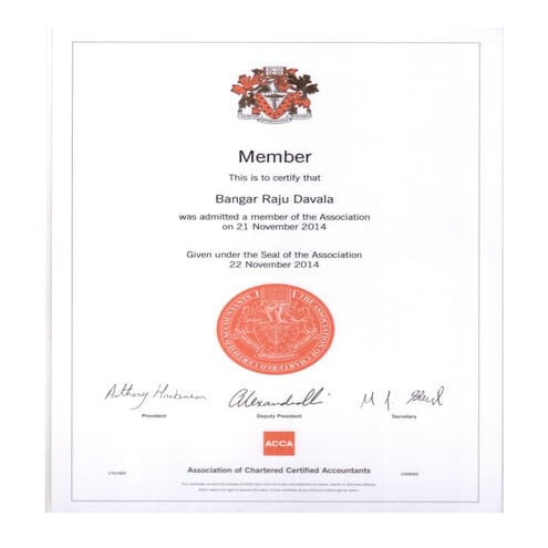 ACCA Membership Certificate | PDF