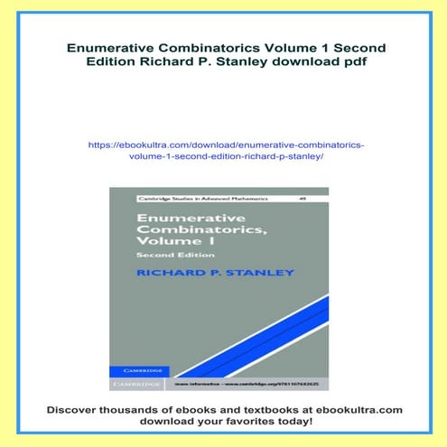 Enumerative Combinatorics Volume 1 Second Edition Richard P. Stanley | PDF