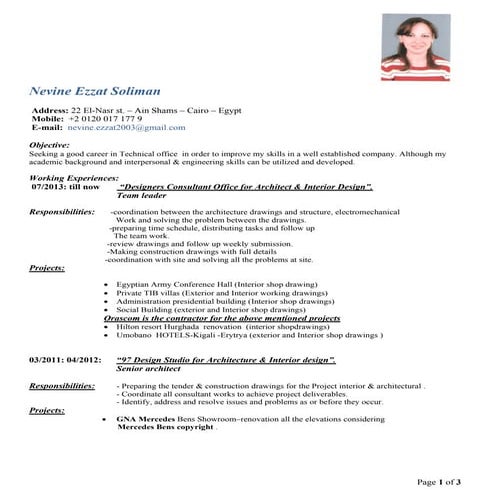 nevine ezzat c.v. | PDF