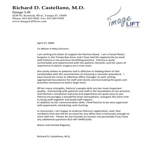 4.27.09 Castellano Letter Of Recommendation(2) | DOC