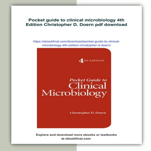 Pocket guide to clinical microbiology 4th Edition Christopher D. Doern ...