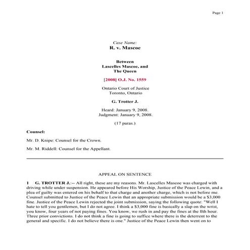 R. v. Mascoe | PDF