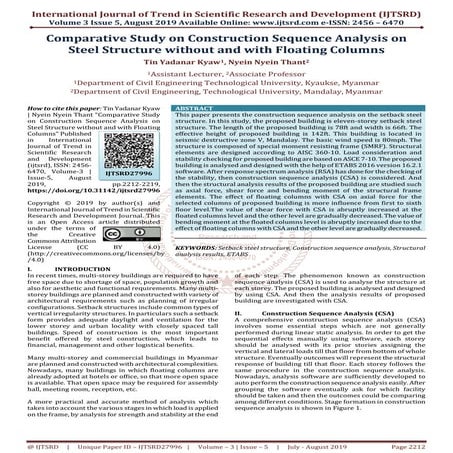 Comparative Study on Construction Sequence Analysis on Steel Structure ...
