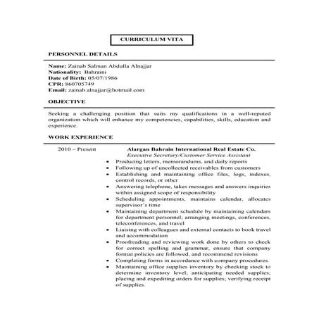 Zainab Salman CV_updated1 | PDF