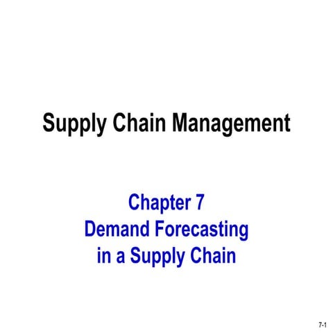 Ppt scm time forecasting | PPTX