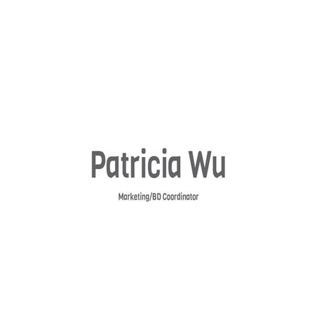 CV_Marketing_Patricia Wu_150626 | PPT