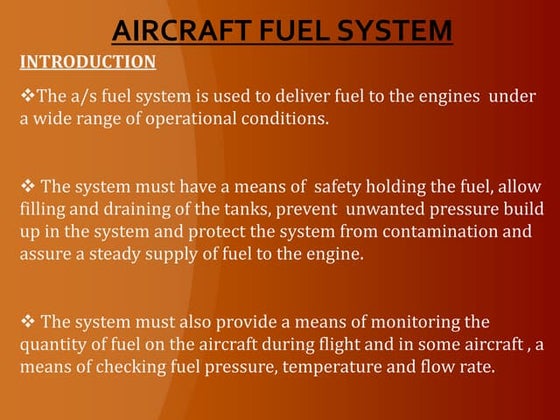 Aircraft fuel system | PPTX