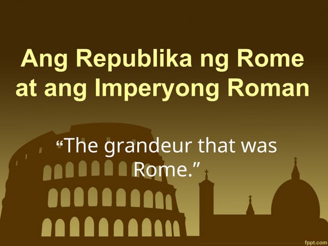 Digmaang Punic at ang Tagumpay ng Rome sa Silangan | PPTX