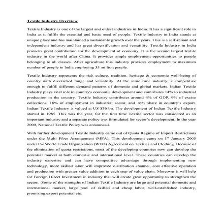 42896677 Textile Industry Docx