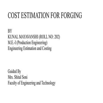 cost calculation on forging | PPTX