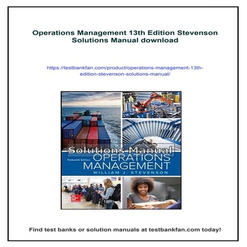 Operations Management 13th Edition Stevenson Solutions Manual | PDF