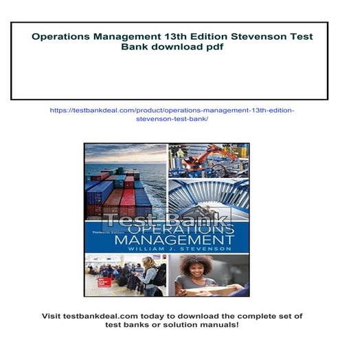 Operations Management 13th Edition Stevenson Test Bank | PDF
