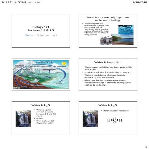 Lec 1.4 & 1.5 - solutions & pH | PDF