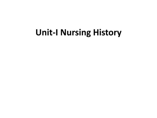 History of nursing in india. | PPTX