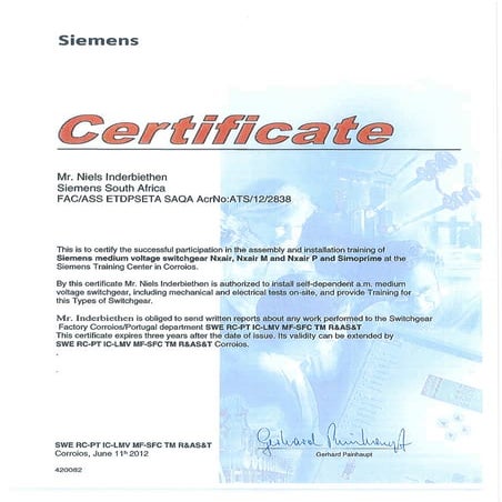 Niels NX Air & Simoprime Product Trainer Certification | PDF