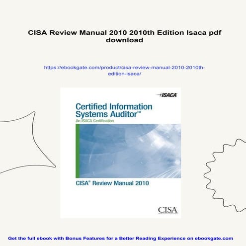 CISA Review Manual 2010 2010th Edition Isaca | PDF