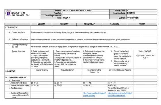 A detailed lesson plan in biology for grade 9 | DOCX | Genetics | Science