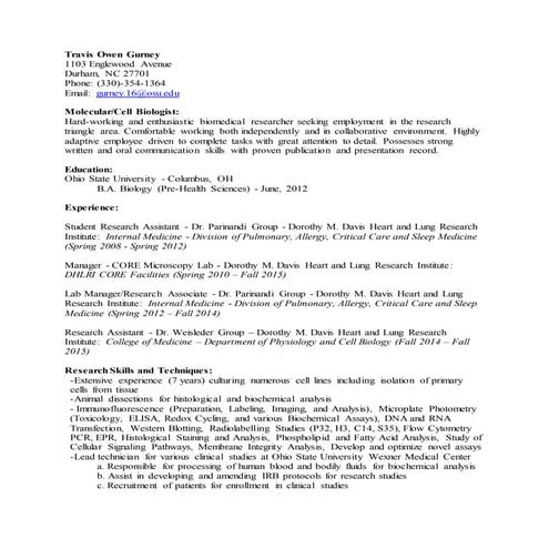 Resume - Travis Gurney | DOCX