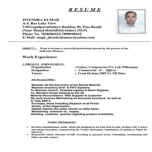 jitendra (Resume) | DOC