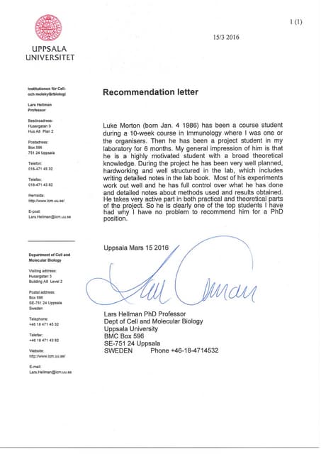 Letter of Rec | PDF