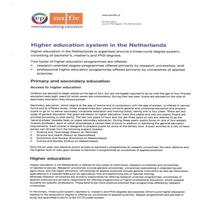 Dutch education system | PDF