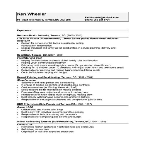 Resume Ken Wheeler | DOCX