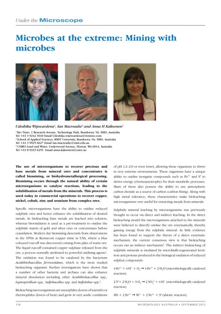 Biomining | PPTX | Chemistry | Science