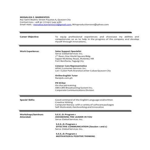 m.resume | DOCX