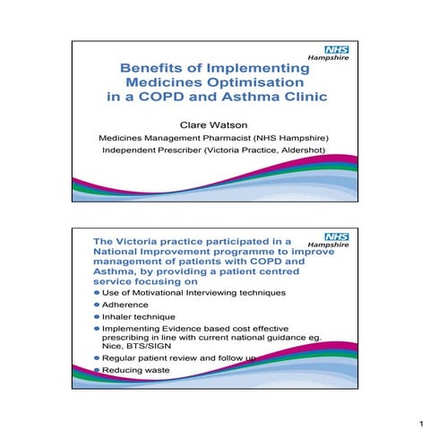 Medicines optimisation: sharing best practices | PPT
