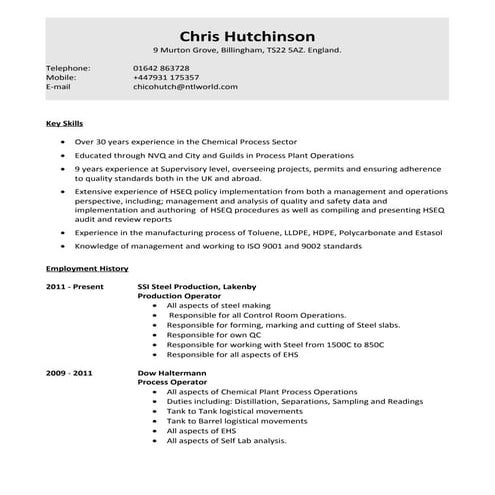 Chico CV-2 | DOC | Chemistry | Science