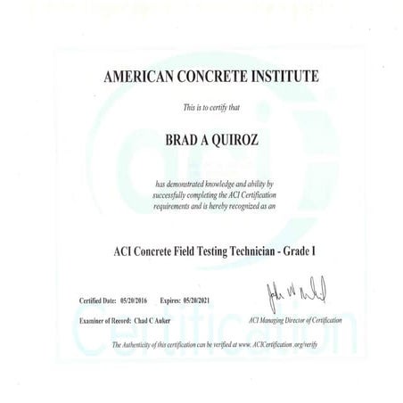 ACI Level 1 Field Testing | PPT