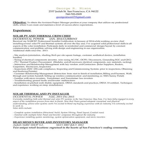 George N resume | PDF