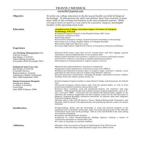 Travis Messick - Resume | DOC