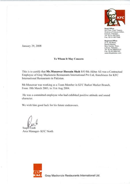 Wipro Experience Certificate | PDF