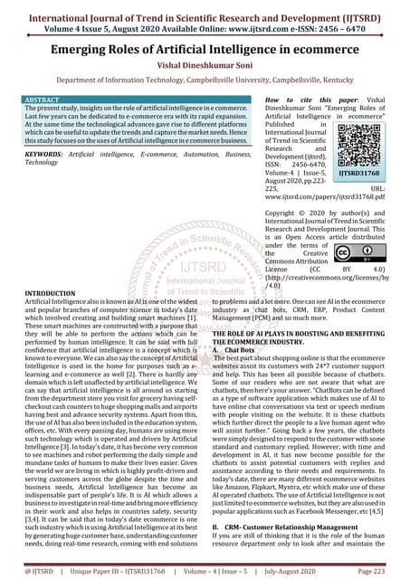 The role of technology in fostering e commerce business growth | PDF