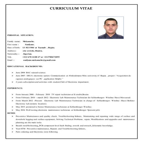 CV Mekaouche soufyane | DOCX