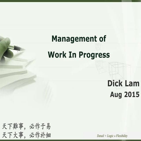 WIP Management | PPTX