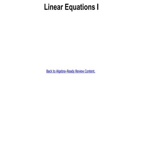 42 linear equations | PPT