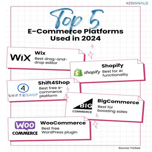 A List of the Top 5 E-Commerce Platforms Used in 2024 | PDF