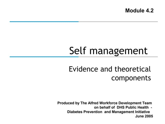 The Flinders Model of chronic condition self-management | PPTX