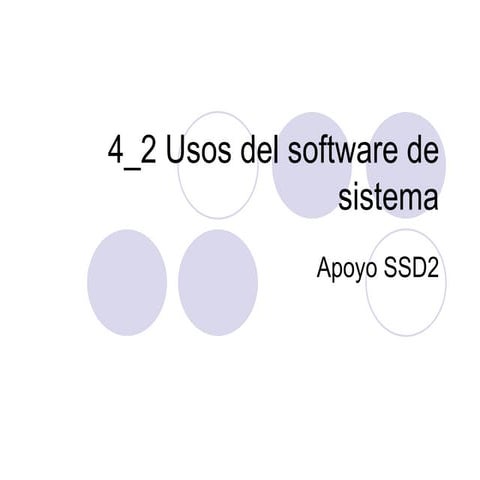 4 2 Usos Del Software De Sistema | PPT