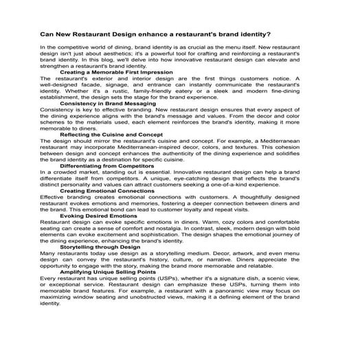 New restaurant design | PDF