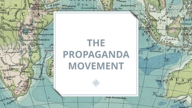 The Propaganda Movement | PPT