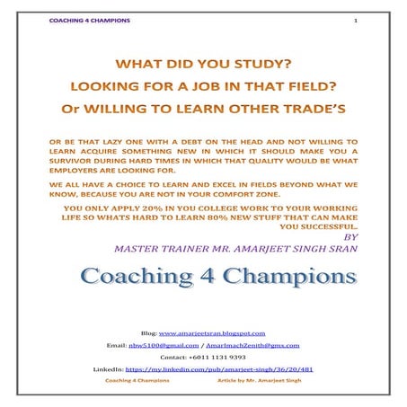 WHAT DID YOU STUDY | PDF