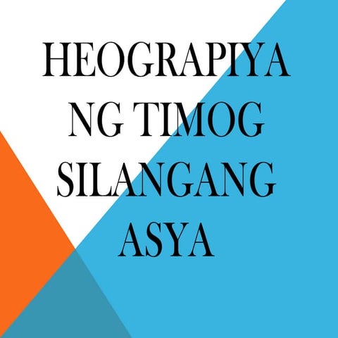 Aralin 4 timog silangang asya | PPTX