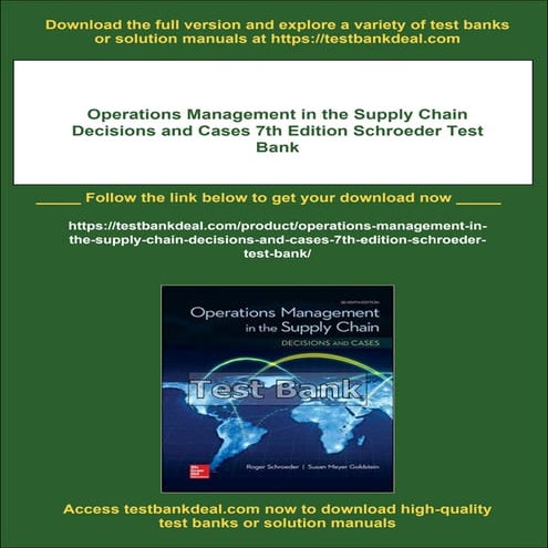 Purchasing and Supply Management 14th Edition Johnson Test Bank | PDF