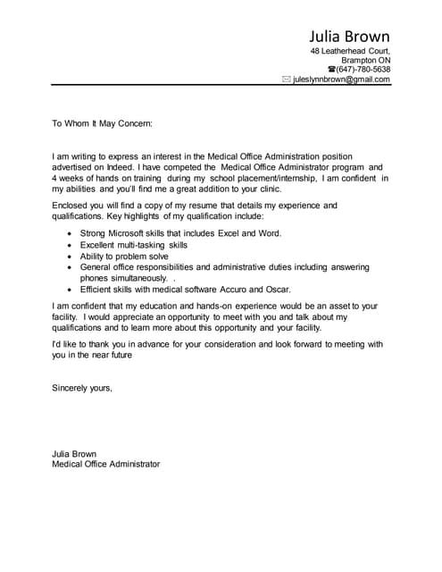 Cover Letter Final Draft | PDF