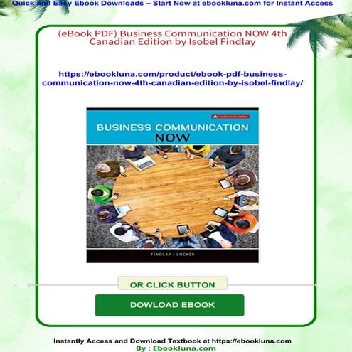 (eBook PDF) Business Communication NOW 4th Canadian Edition by Isobel ...