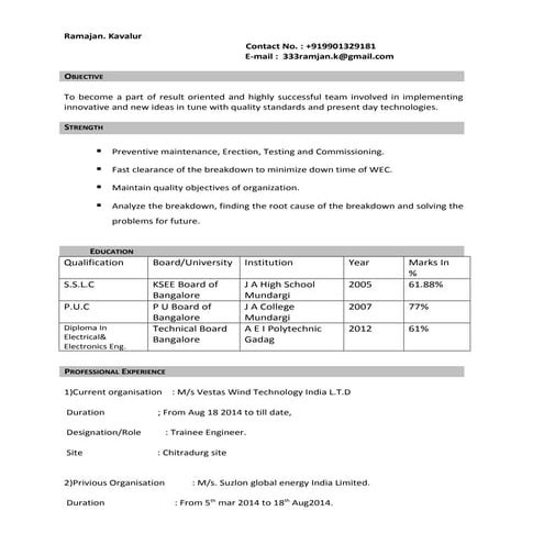 My updated Resume | DOC